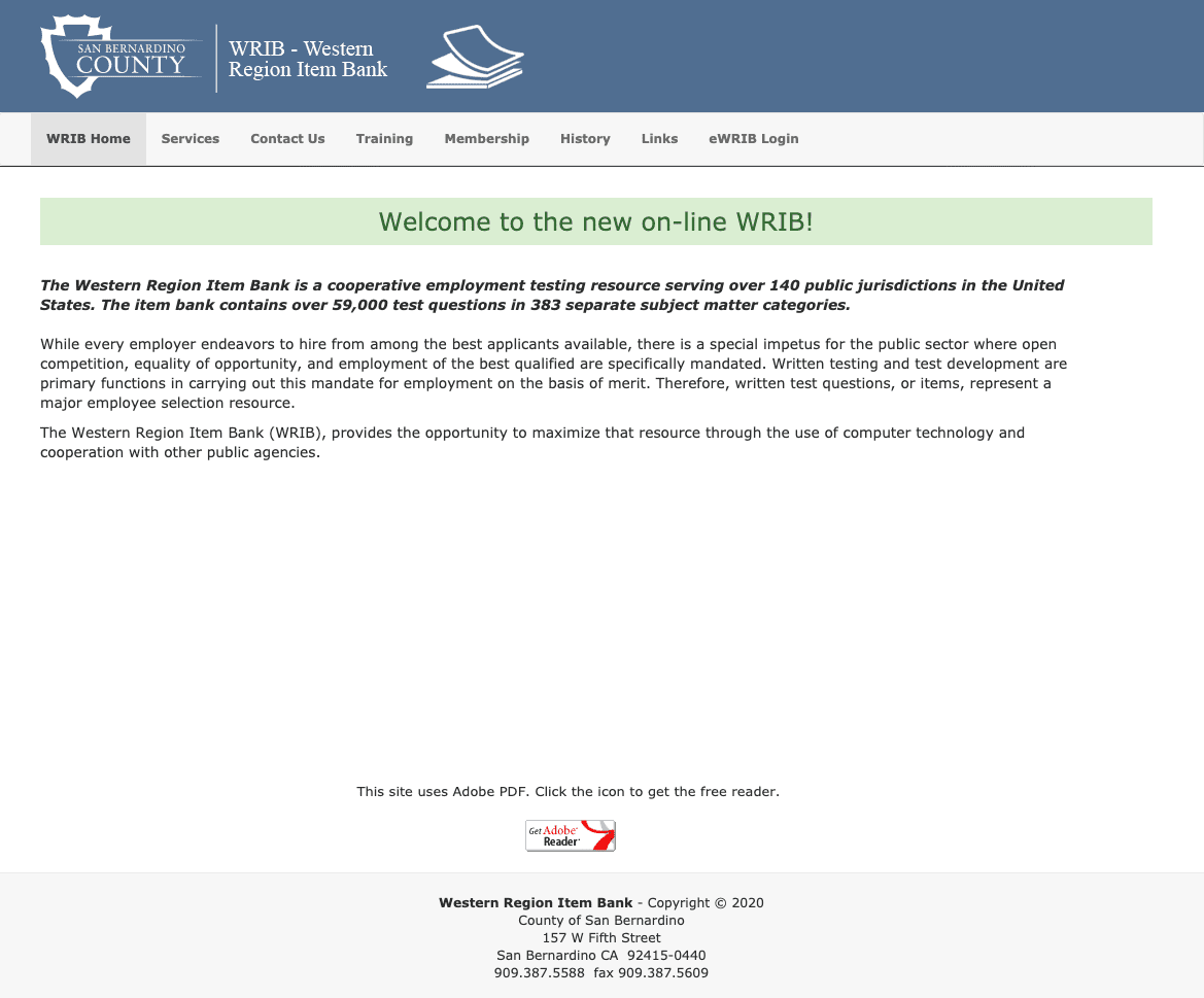 Western Region Item Bank – Human Resources Department